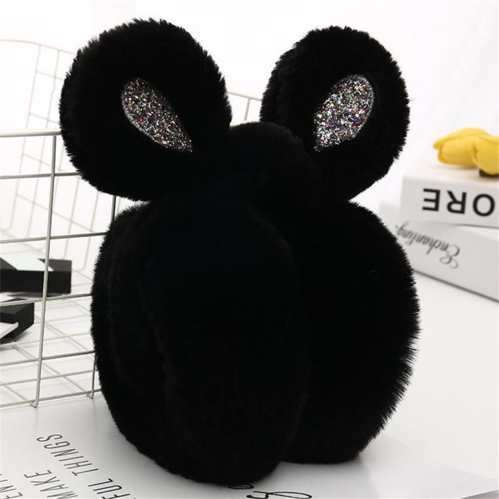【ZIME】 Kids Winter Headband Plush Women Ear Muffs Cute Rabbit Ear ...