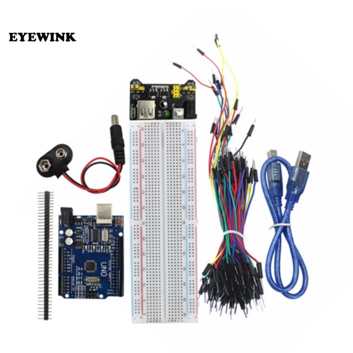 【VA VA VOOM】Starter Kit UNO R3 830 Points Breadboard Jumper Wires USB ...