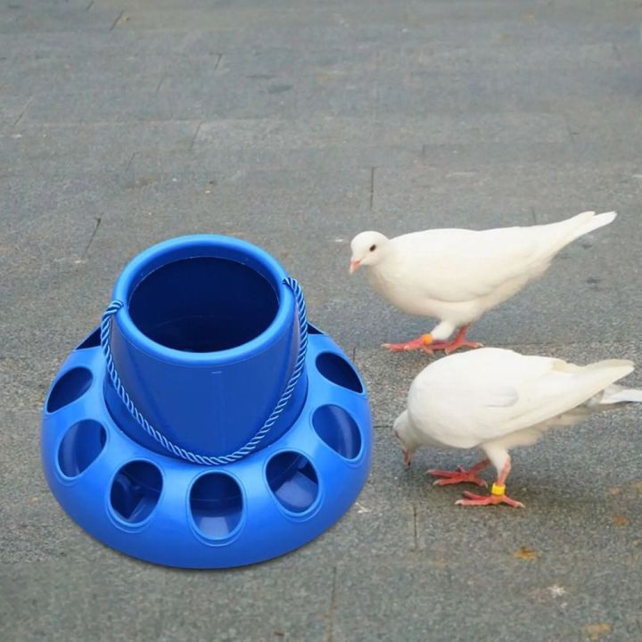 Food Dispenser Automatic Chicken Feeder 11 Holes Trough Shape Pigeon ...