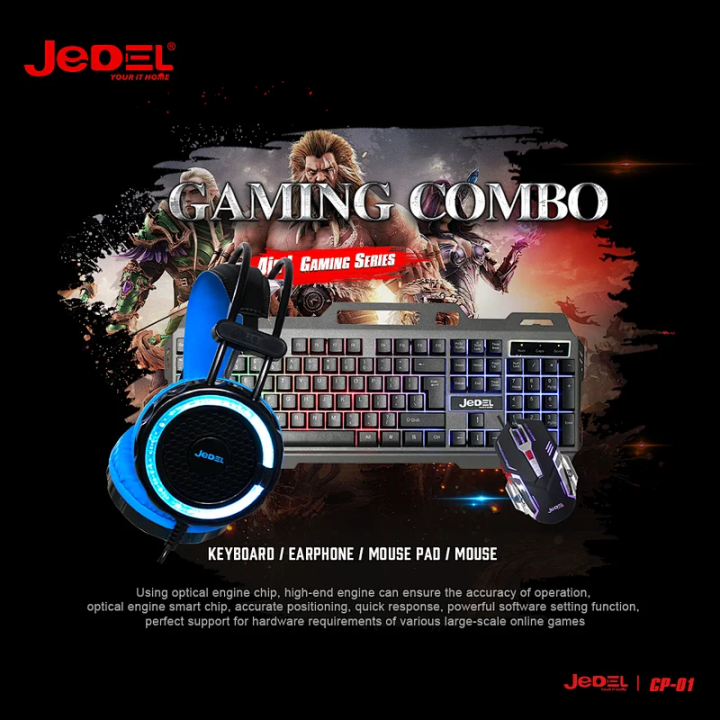 3 in 1 Combo Pack with RGB Light Gaming Keyboard / Mouse & Headphone ...