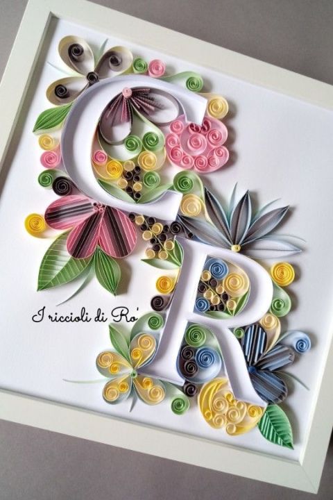 Quilling Paper Letters, Beautiful Paper quilling Art for couples | Daraz.lk