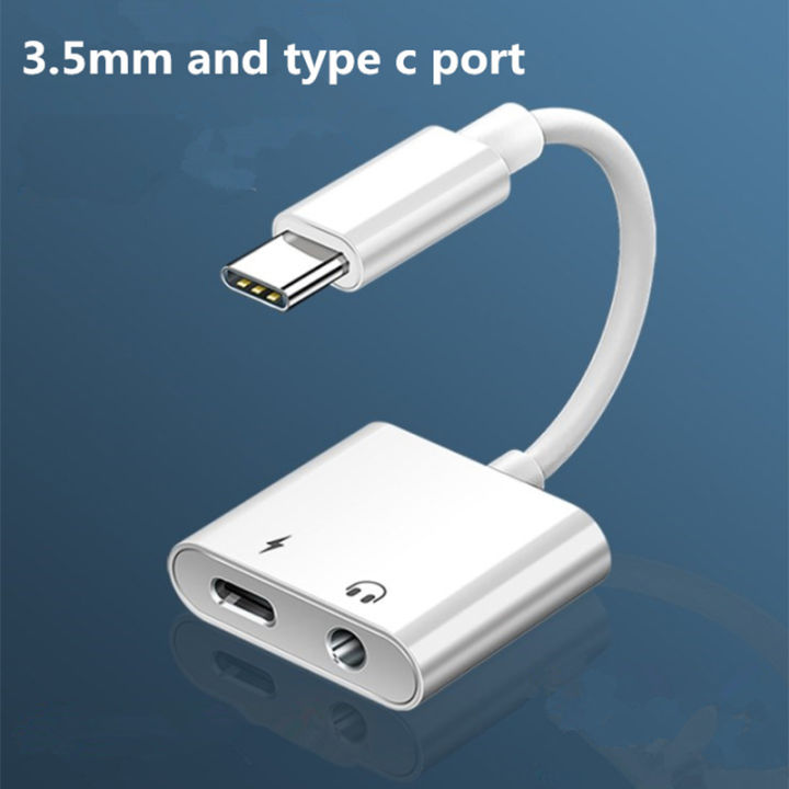 Type C Adapter USB C to 3. 5 mm Jack Audio Charger Splitter Type C Converter Charging Cable ...