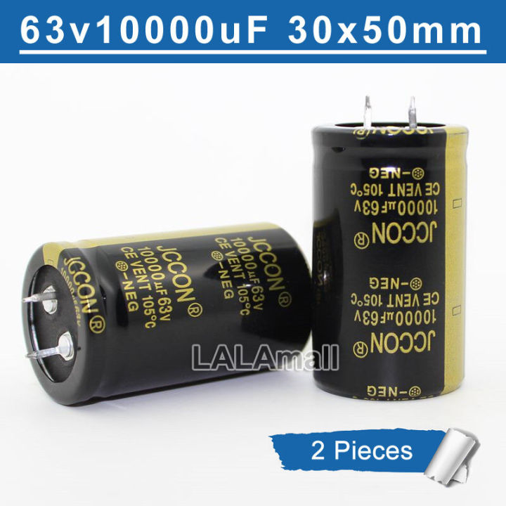2pcs 10000uF 63V Electrolytic Capacitor 63V10000uF 10000uF63V 10000uF 63VDC 10000MFD 10,000uF ...