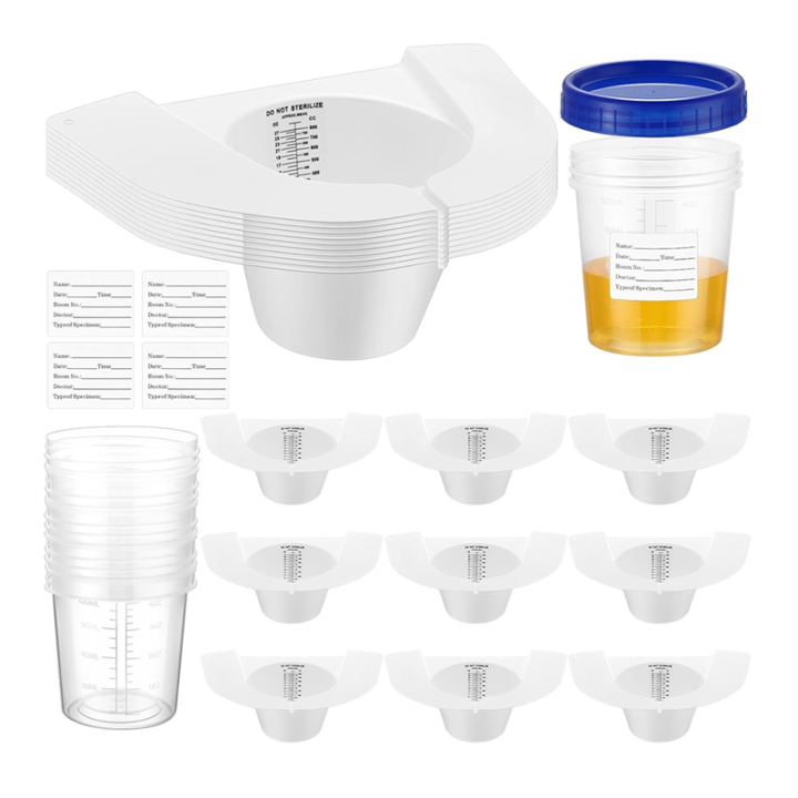 30-Piece Urine Collection Hat Set for Toilet Sets- Includes 10 Urine ...