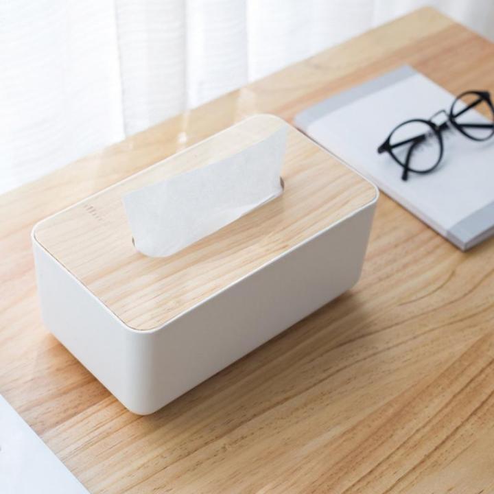 Japanese Tissue Box Wooden Cover Toilet Paper Box Solid Wood Napkin ...