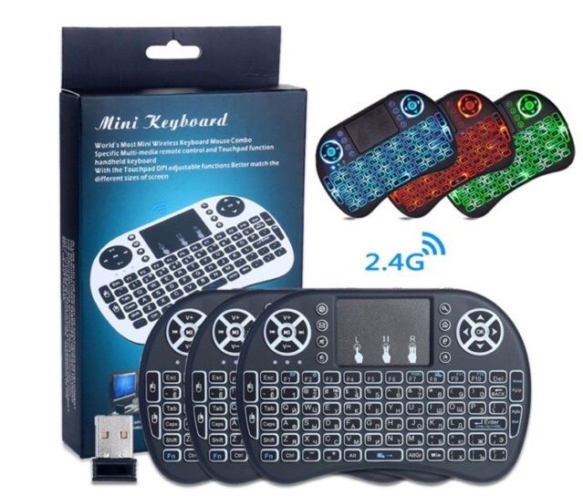 Backlit Mini Keyboard Touchpad Mouse, Mini Wireless Keyboard with ...