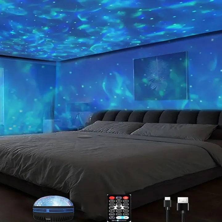 【HOT】 1Pc Star Projector, Galaxy Projector, Water Ocean Wave Projector ...