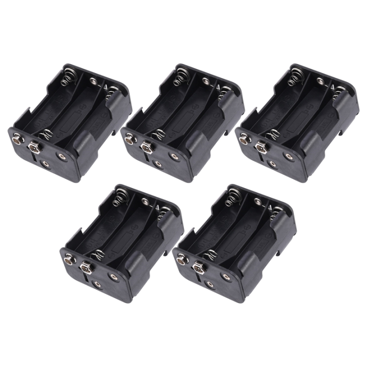 5X Double Side Spring 6 X 1.5 V AA Battery Holder Case Box Black | Daraz.lk