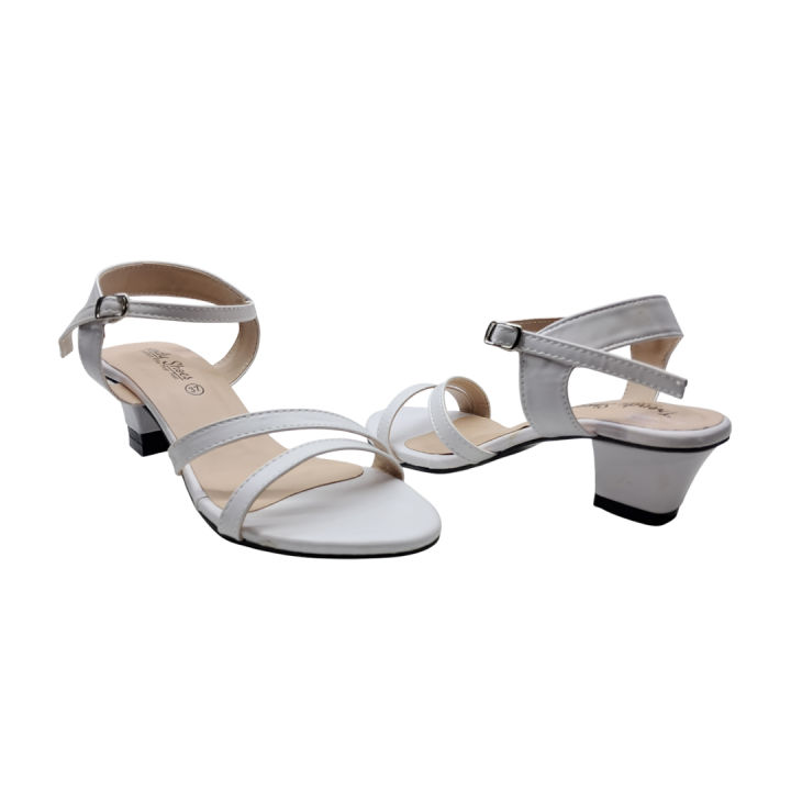Women's Box Heel High Quality Sandals - White | Daraz.lk