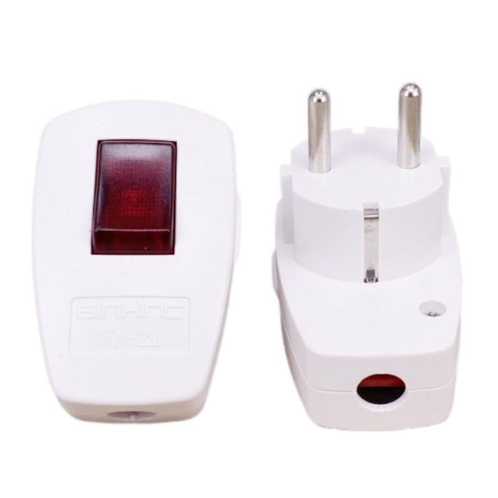 EU Male Electrical Schuko Socket With ON/OFF Swtich Replacement ...