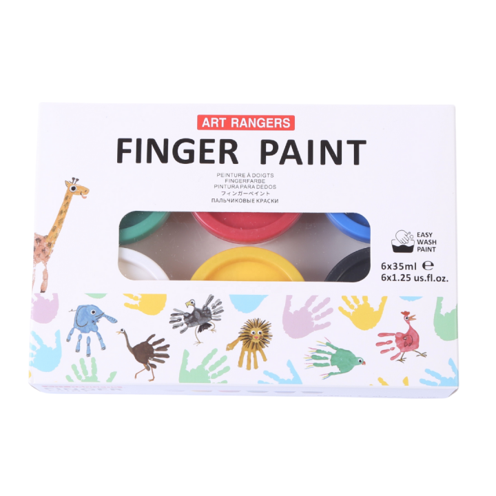 Art Rangers Kids Finger Paint 6 Colours x 35ml - Finger Paint Fun with ...