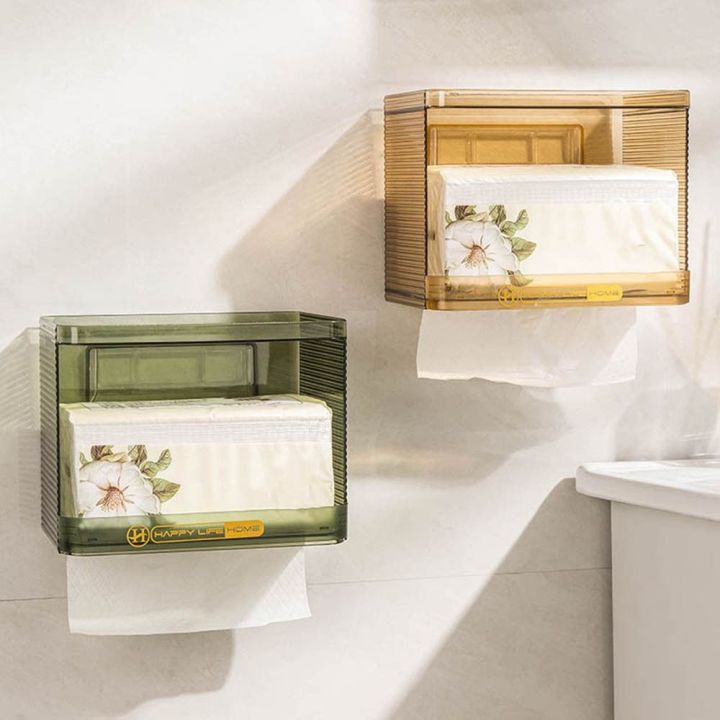 Multipurpose Plastic Paper Towel Box Punch Free Wall Mounted Toilet ...