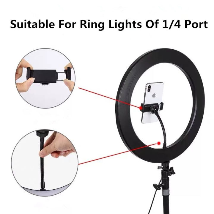NEW Phone Holder Flexible Hose Long Arm Phone Clip For Ring Light ...