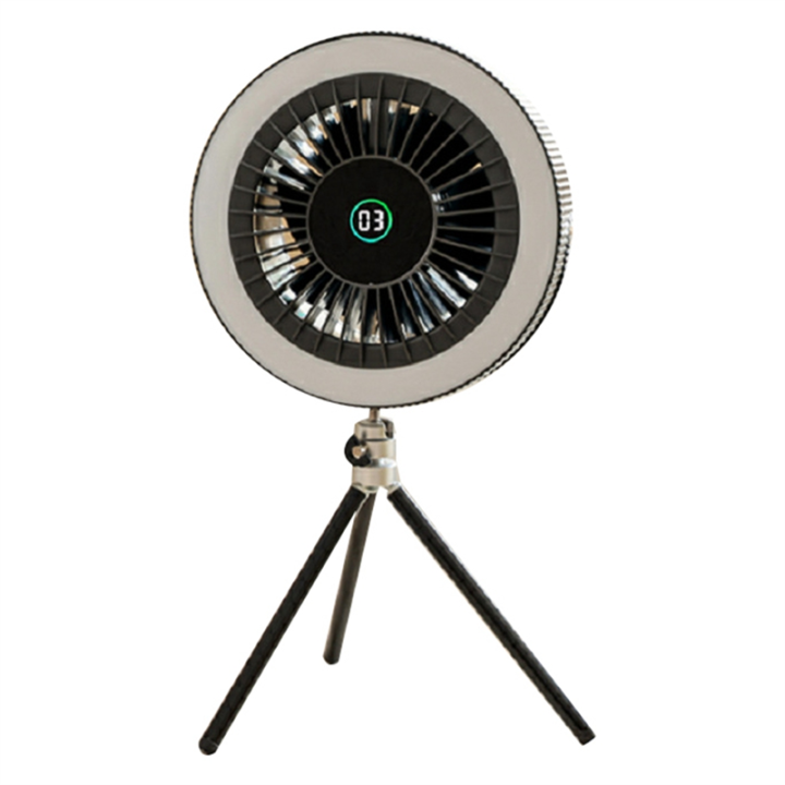 OYPFXMI Outdoor Portable Camping Tent Fan with LED Light 4000Mah ...