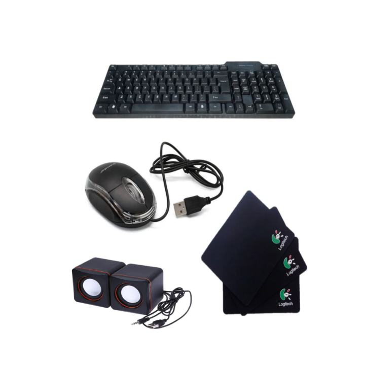 Keyboard +Mouse +Mouse Pad + Speaker Bandle | Daraz.lk
