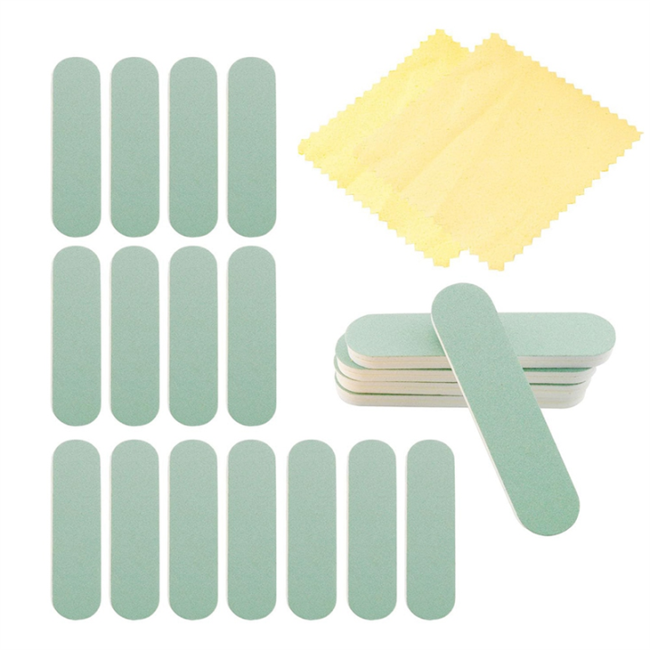 20PCS 3.54inch Rectangle Plastic Silver Polishing Stick Double-Sided ...
