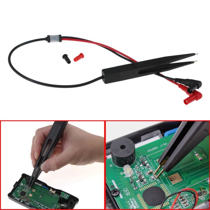SMD SMT Chip Test Clip Lead Probe Digital Multimeter Meter Tweezer ...