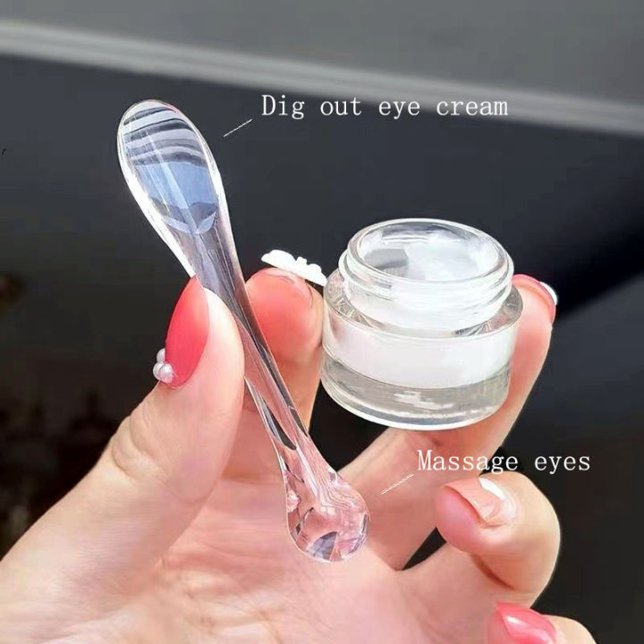 1pcs Eye Cream Applicator Spoon Roller Transparent Massage Stick ...