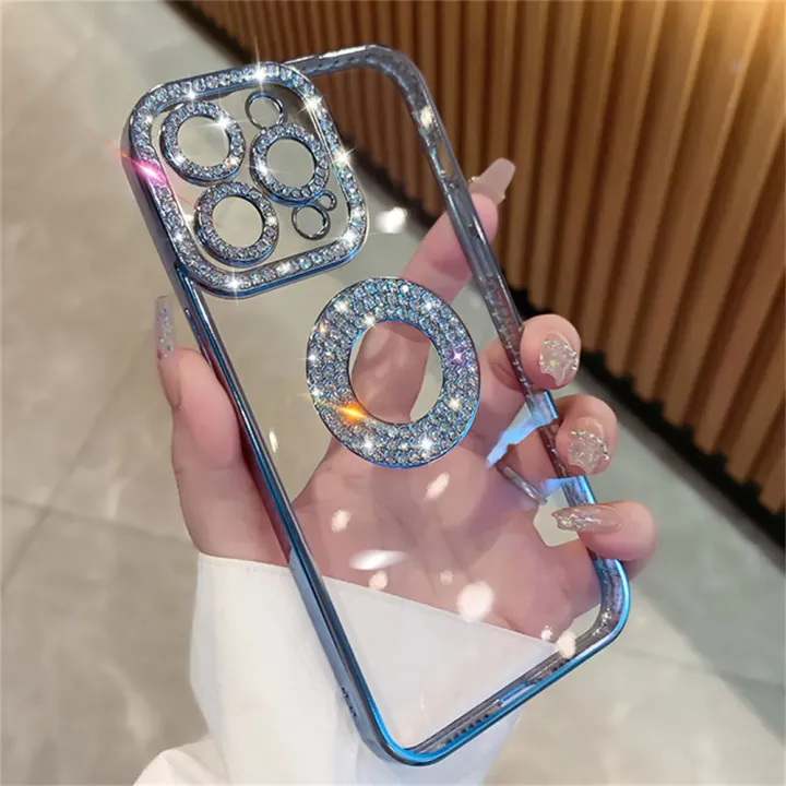 Luxury Diamond Glitter Woman Case For iPhone 15 14 12 11 13 Pro Max ...