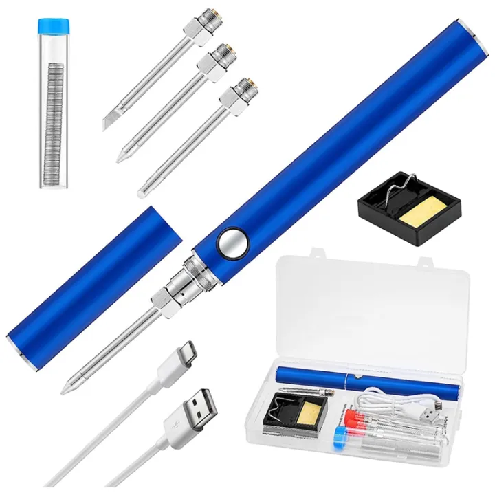 Cordless Soldering Iron Kit,Soldering Iron with Storage Box and 3Pcs ...