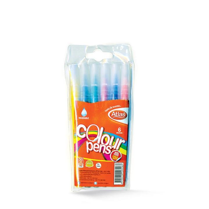 Atlas Color Pens ( Platignum ) - 6 colours pack | Daraz.lk