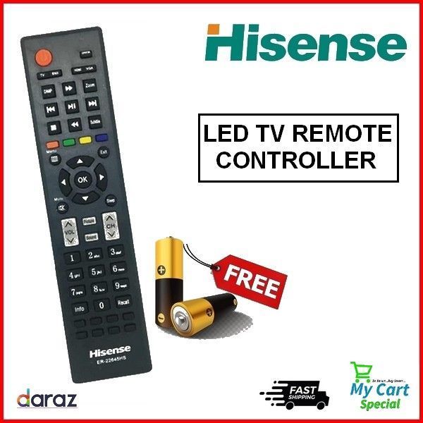 Hisense LED TV Remote controller & Free Batteries | Daraz.lk
