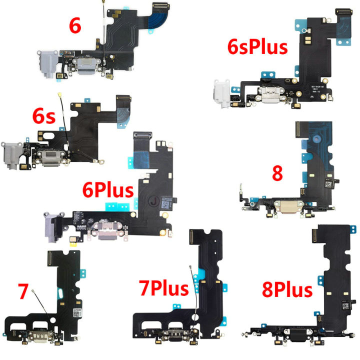 iPhone 5s 6 6s 7 8 Plus X XS Max XR Charging Port Flex Cable Microphone ...
