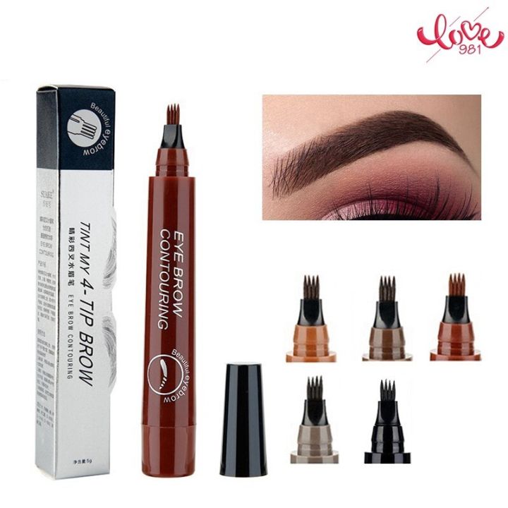 Microblading Eyebrow Pencil Tint 4 Tip Liquid Brow Tattoo Pen 5 Colors ...