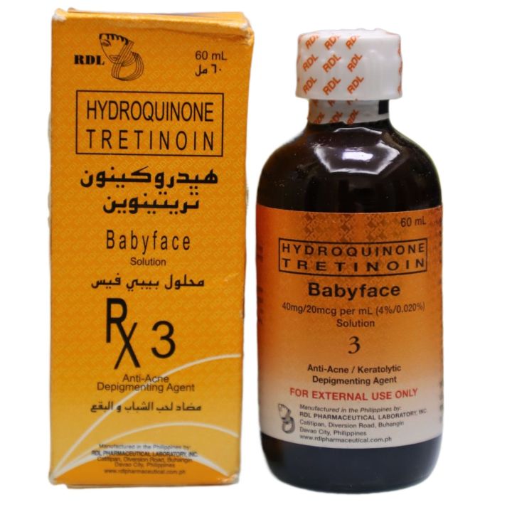RDL # 3 Hydroquinone Tretinoin Baby Face Solution 60ML rdl fa | Daraz.lk