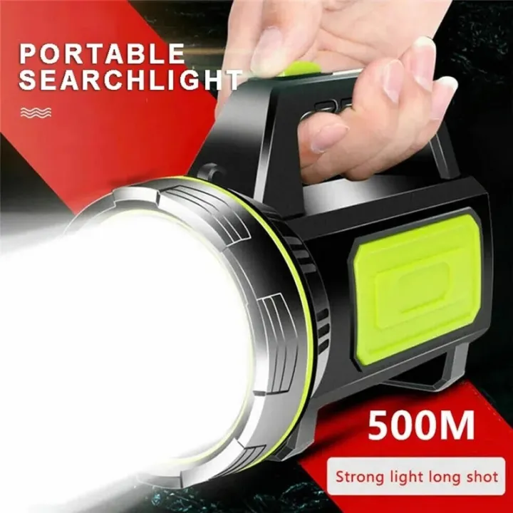 LED Strong Searchlight Flashlight Portable Hand Lamp Rechargeable 2 ...
