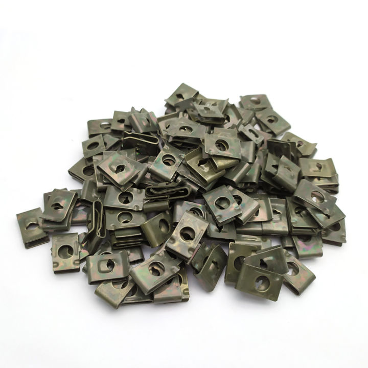 10pcs M6 6mm Car Motorcycle Metal Retainer U-type Clips For Scooter ...