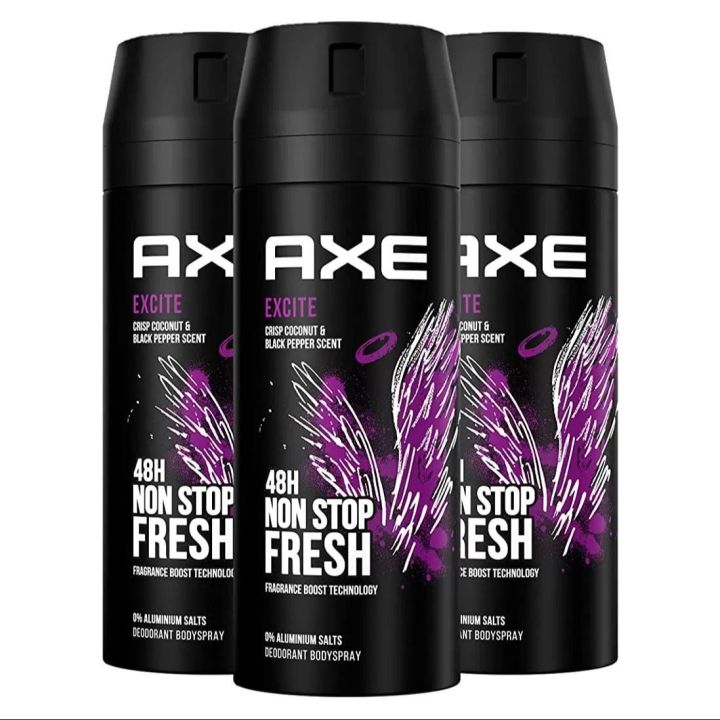 Excite Deodorant & Body Spray - Axe Body Spray Excite Crisp Coconut ...