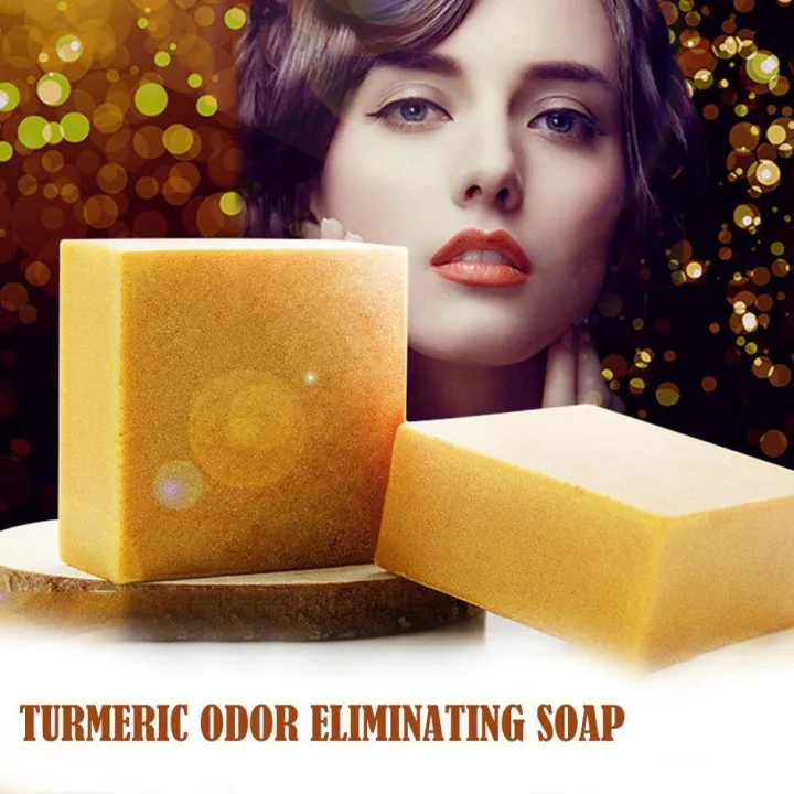 Natural Turmeric Soap 80g Turmeric Odor Eliminating Soap Deep Cleansing ...