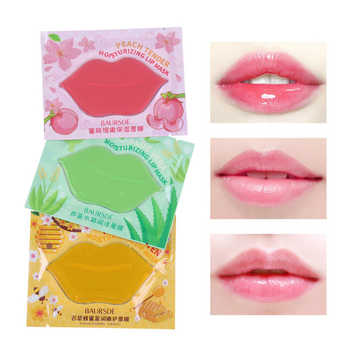 10PCS Collagen Lip Mask Moisturizing Anti Wrinkle Nourishing Beauty ...