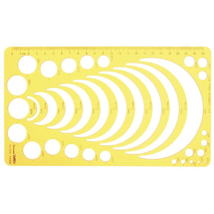 Circle Radius Semicircle Drawing Template KT Soft Plastic Ruler Jewelry ...