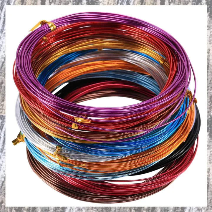 12 Rolls Assorted Colors Aluminium for DIY Craft, 1 mm in Diameter 5 ...