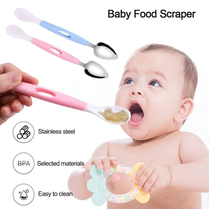 PETIBABY Multifunctional Food Supplement Stainless Steel Double-Headed ...