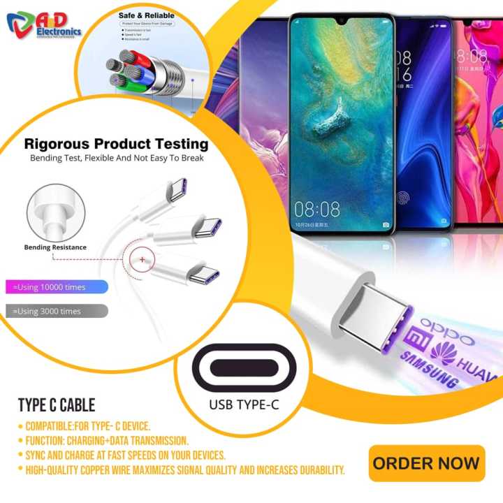 USB Fast Charge Type C Data Cable | Daraz.lk