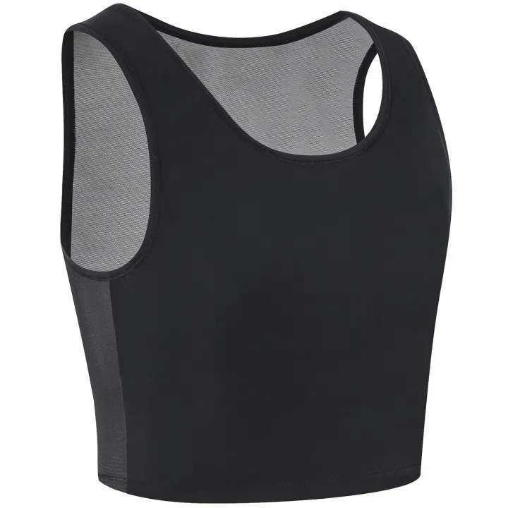 XUJI Chest Binder Transgender FTM Half Pullover Tank Top Compression ...