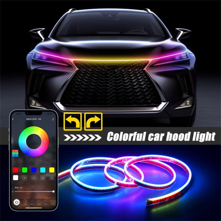 12v Led Car Hood Launching The Scan Rgb Ultra-Thin Drl Daytime Running ...