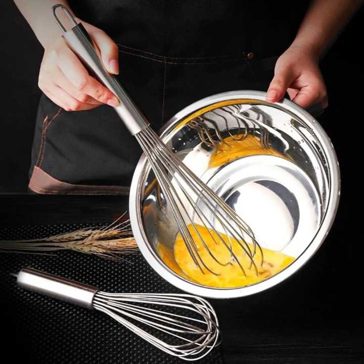 12 Inches Stainless Steel Manual Whisk Manual Butter Butter Flour ...