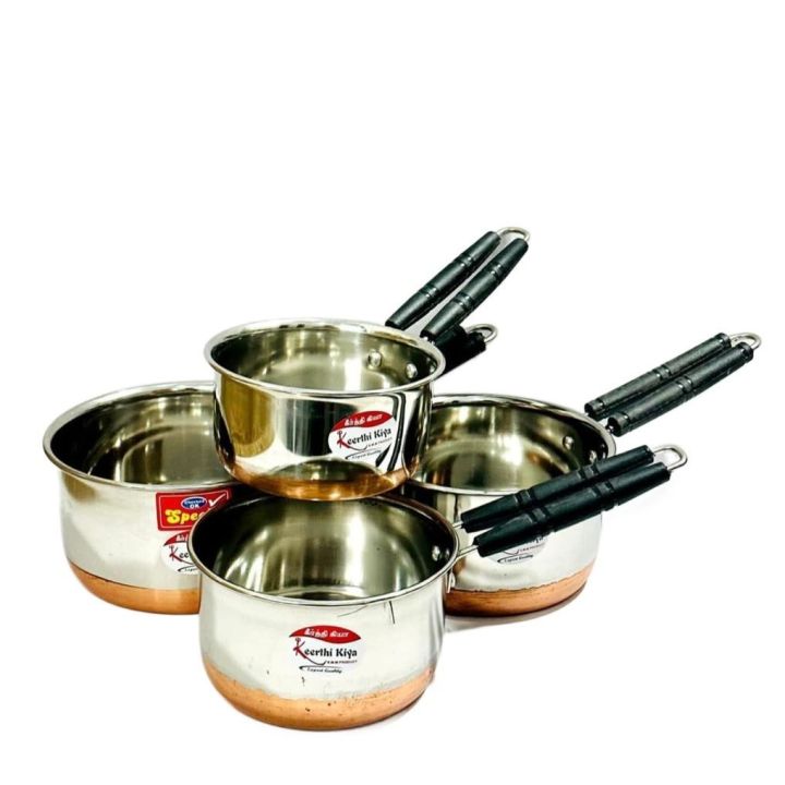 Indian Heavy Stainless Steel Copper Milk Pot | Daraz.lk