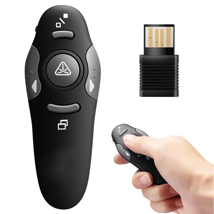 Wireless Presentation Presenter Pointer With Laser - Black | Daraz.lk