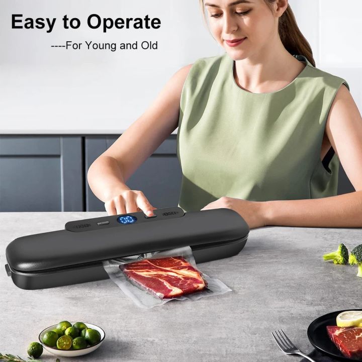 Electric Food Vacuum Sealer Machine And Bags Fast Vacuuming Wet Dry ...