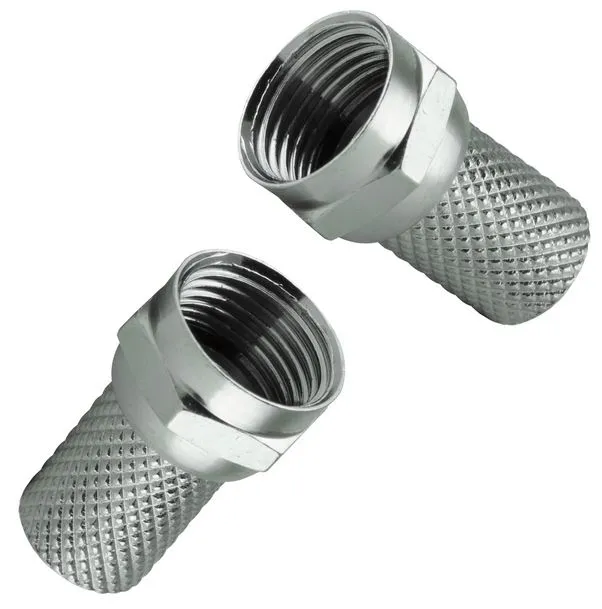 RG6 F Plug Connector Silver BULKS | Daraz.lk