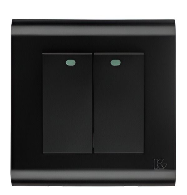 kevilton Modular Jet Black 2Gang 1way Switch Life Time Warranty | Daraz.lk