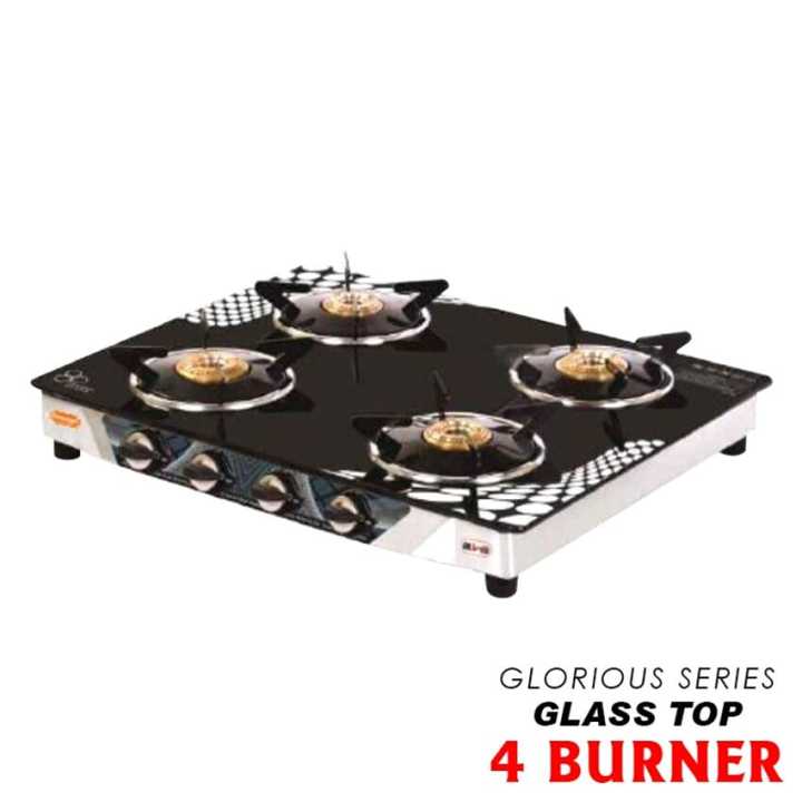 Gas Cooker Glass Top 4 Burner Glourious 401 | Daraz.lk