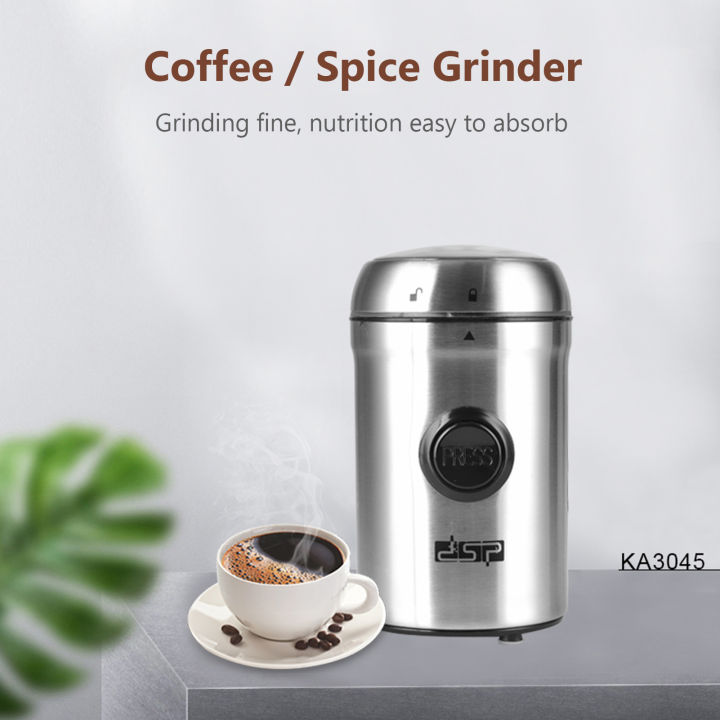 DSP Coffee Grinder Stainless Steel 200W Bean Mill Spice Nuts Grains ...