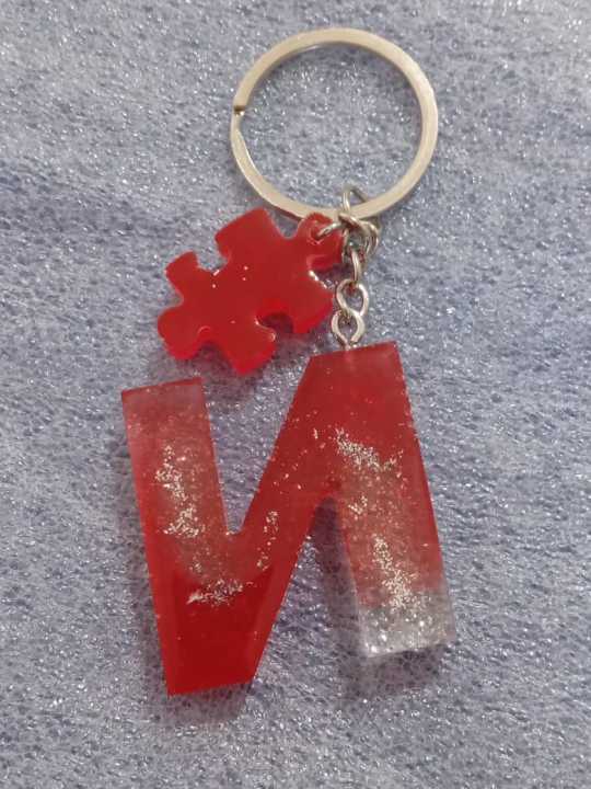 Hand made resin Letter Key Tag Letter N | Daraz.lk