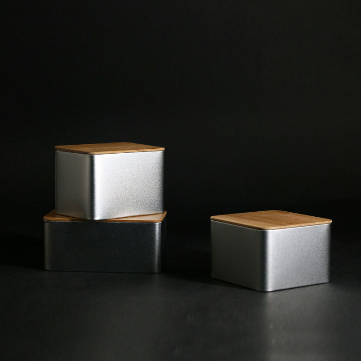 Small Vintage Metal Storage Box With Wood Lid Money Candy Key Packaging ...